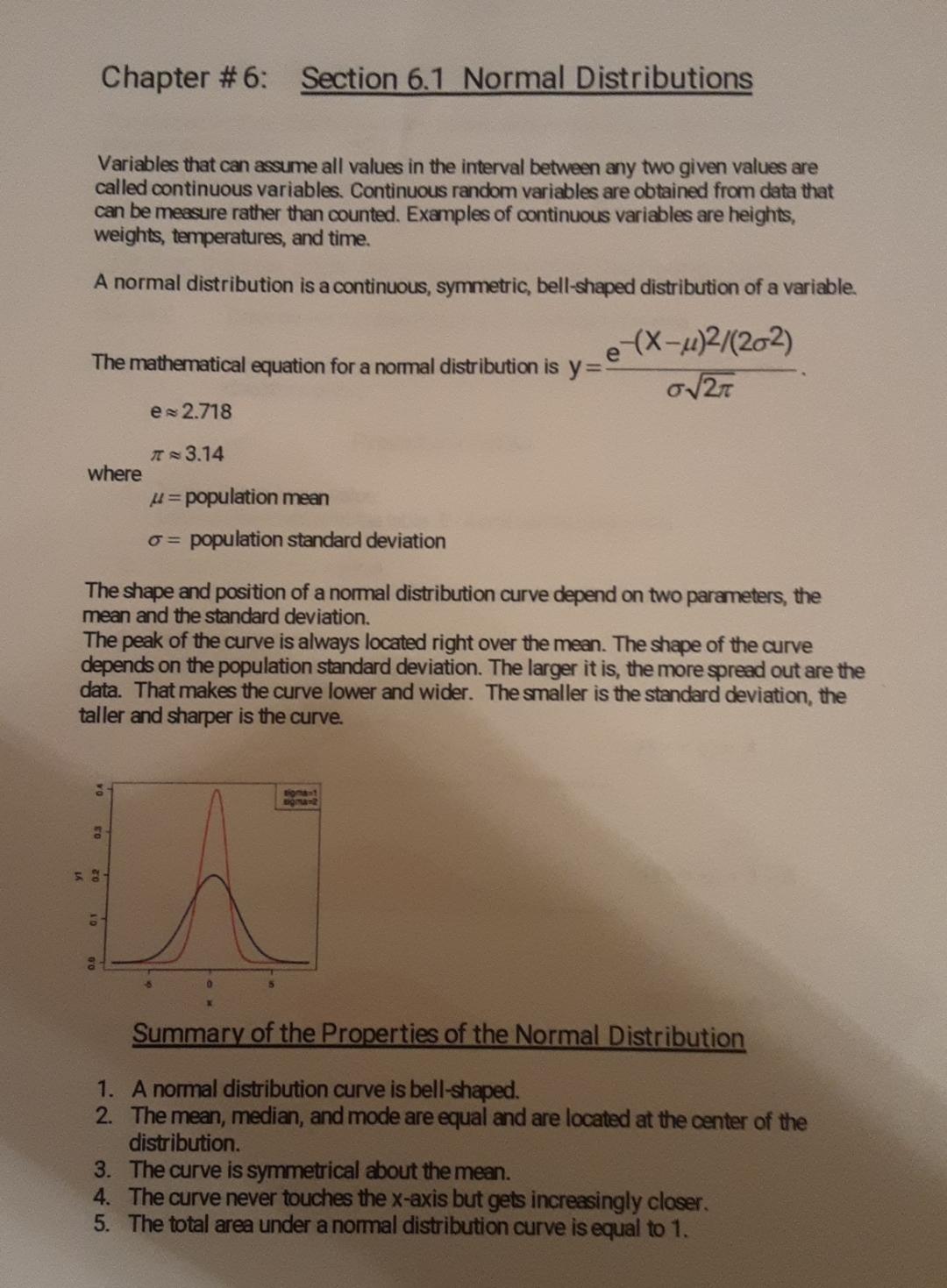 Solved Chapter # 6: Section 6.1 ﻿Normal | Chegg.com