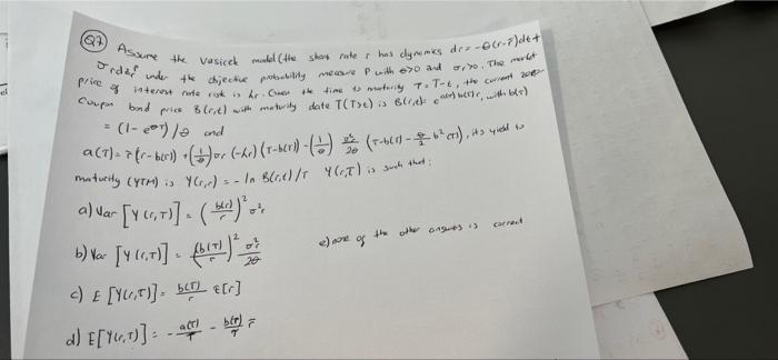 Solved a Assure Jrdar under the djective probability measure | Chegg.com
