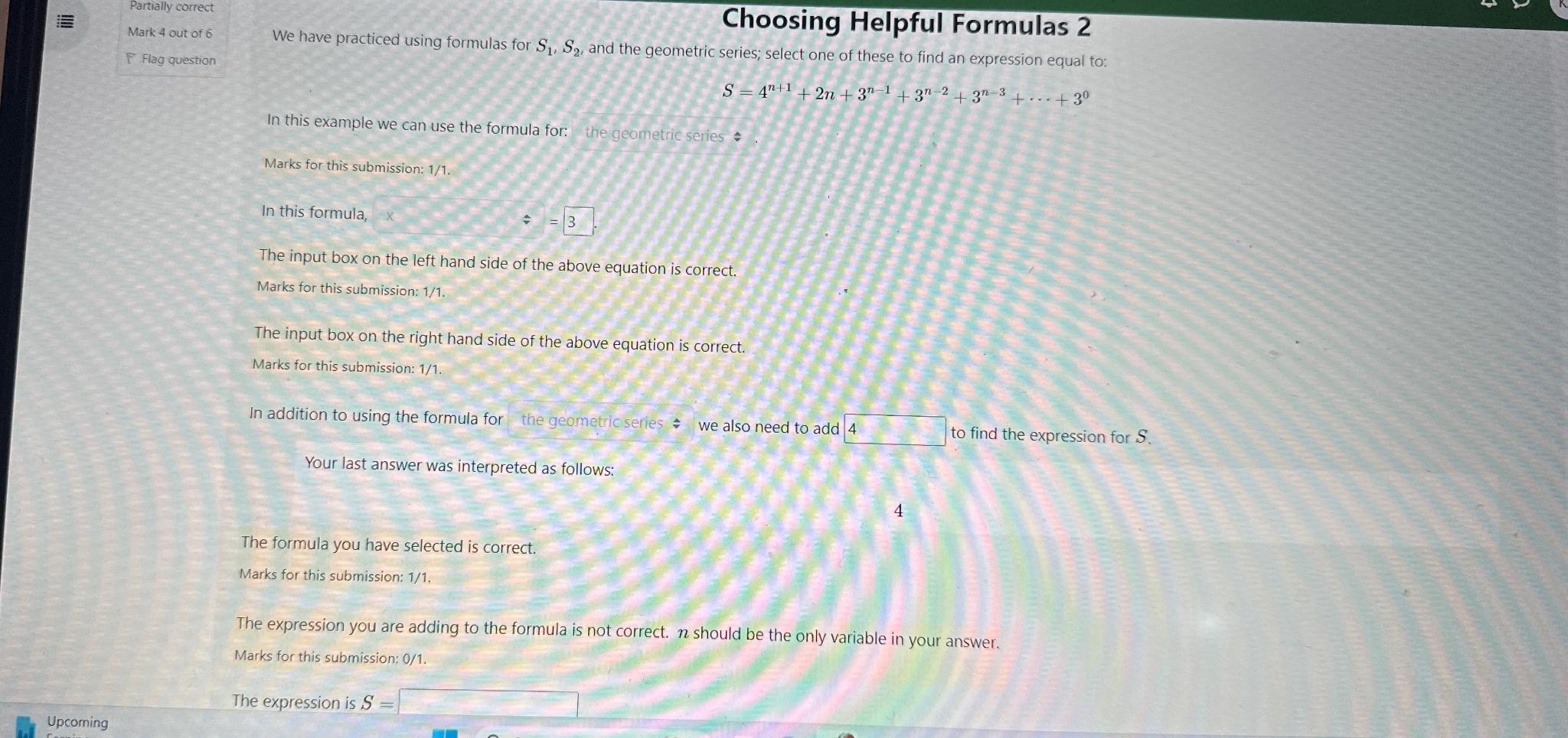 Solved 決Choosing Helpful Formulas 2Mark 4 ﻿out of 6We have | Chegg.com
