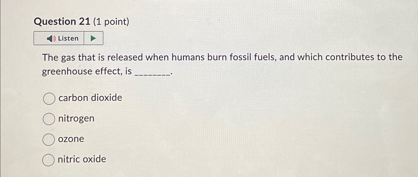 Solved Question 21 (1 point)ListenThe gas that is released | Chegg.com Solved Question 21 (1 point)ListenThe gas that is released | Chegg.com