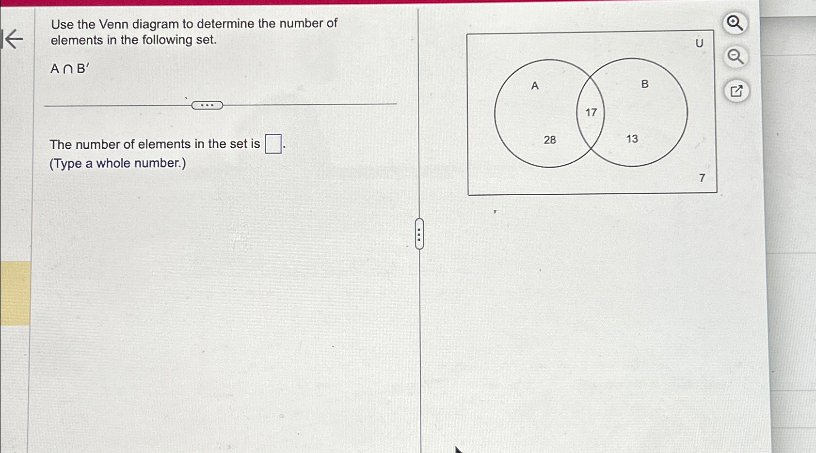 Solved Use the Venn diagram to determine the number of | Chegg.com