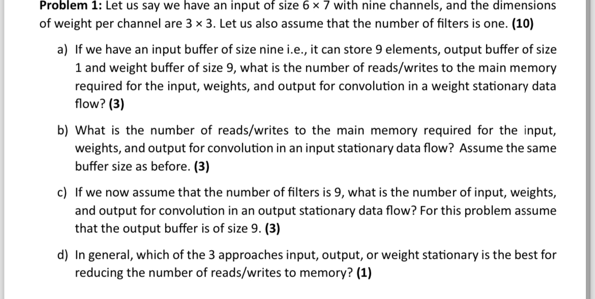 Solved Problem 1: Let us say we have an input of size 6×7 | Chegg.com