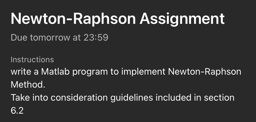 Solved Newton-Raphson AssignmentDue tomorrow at | Chegg.com