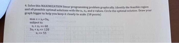 Solved 4. Solve this MAXIMIZATION linear programming problem | Chegg.com
