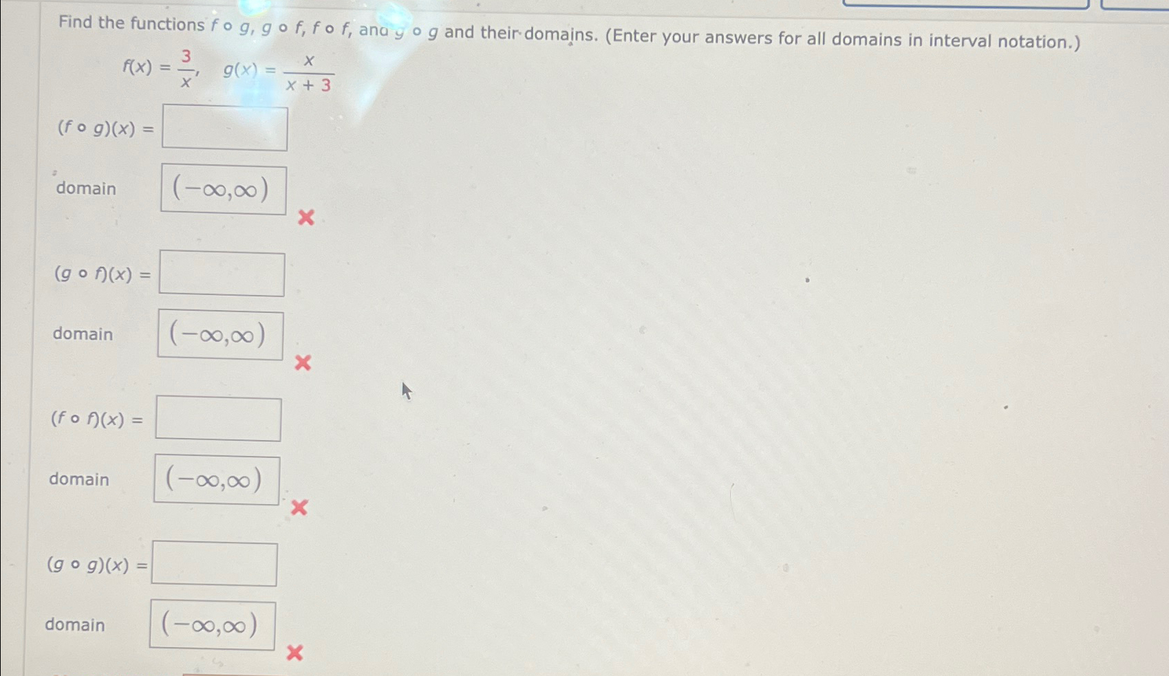 Solved Find The Functions F G G F F F ﻿ana G G ﻿and Their