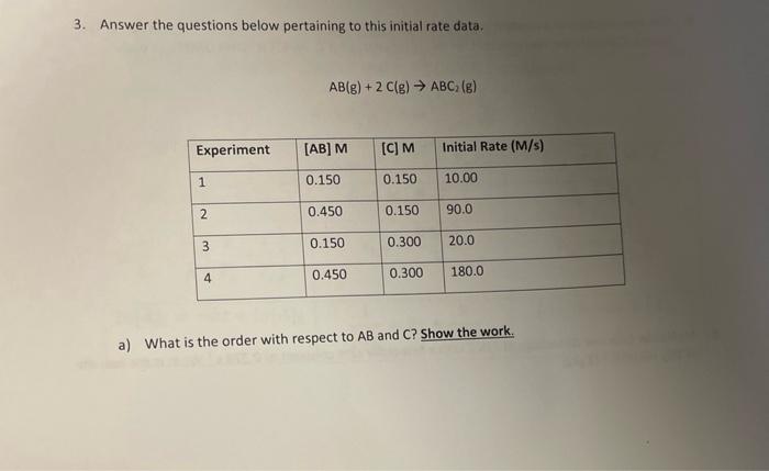 Solved 3. Answer the questions below pertaining to this | Chegg.com