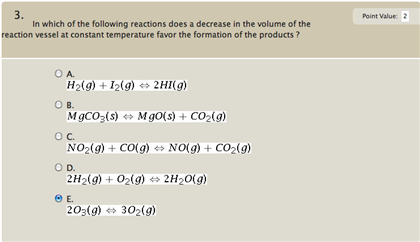 Solved In which of the following reactions does a decrease | Chegg.com