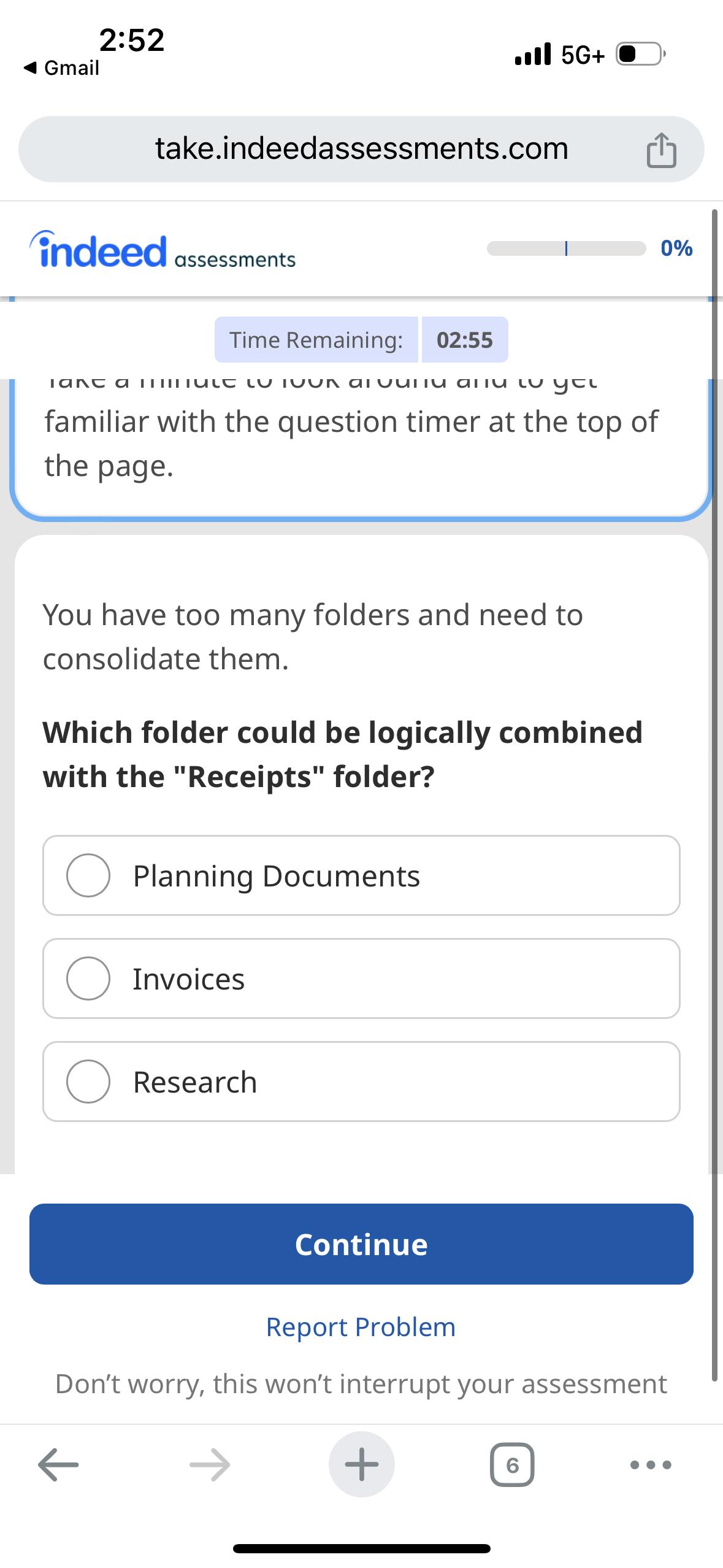 Solved 2:52Gmail5G+take.indeedassessments.comindeed | Chegg.com