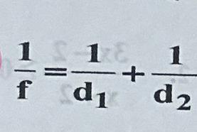 Solved 1f=1d1+1d2 ﻿ solve for f | Chegg.com