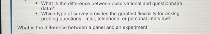 Solved - What is the difference between observational and | Chegg.com