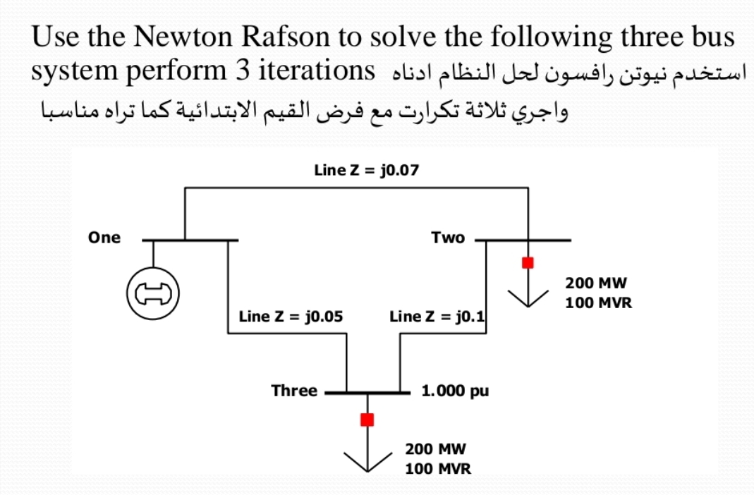 [Solved]: Use the Newton Rafson to solve the following three