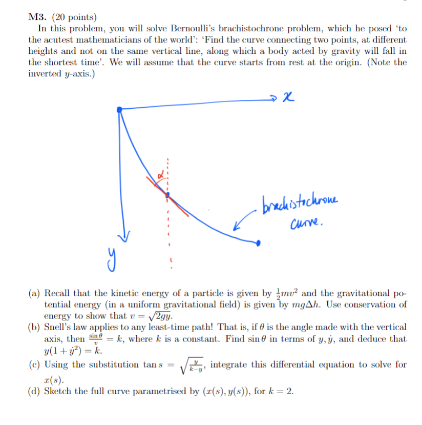 Solved M3. (20 ﻿points)In this problem, you will solve | Chegg.com