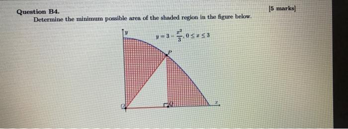 Solved [5 marks) Question B4. Determine the minimum possible | Chegg.com