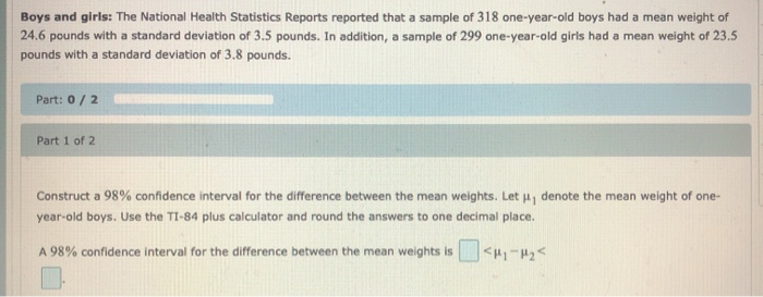 Solved Boys and girls: The National Health Statistics | Chegg.com
