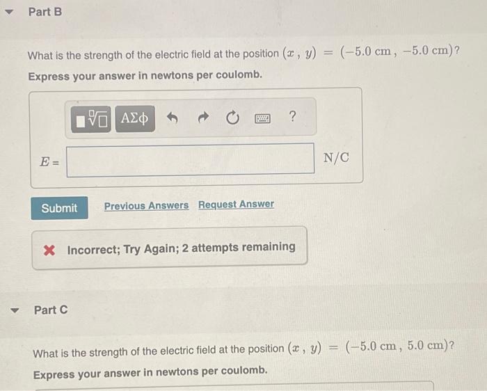 Solved A -20 nC charge is located at the origin. Part A) E= | Chegg.com