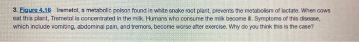 Solved 3. Figure 4.16 Tremetol, a metabolic poison found in | Chegg.com