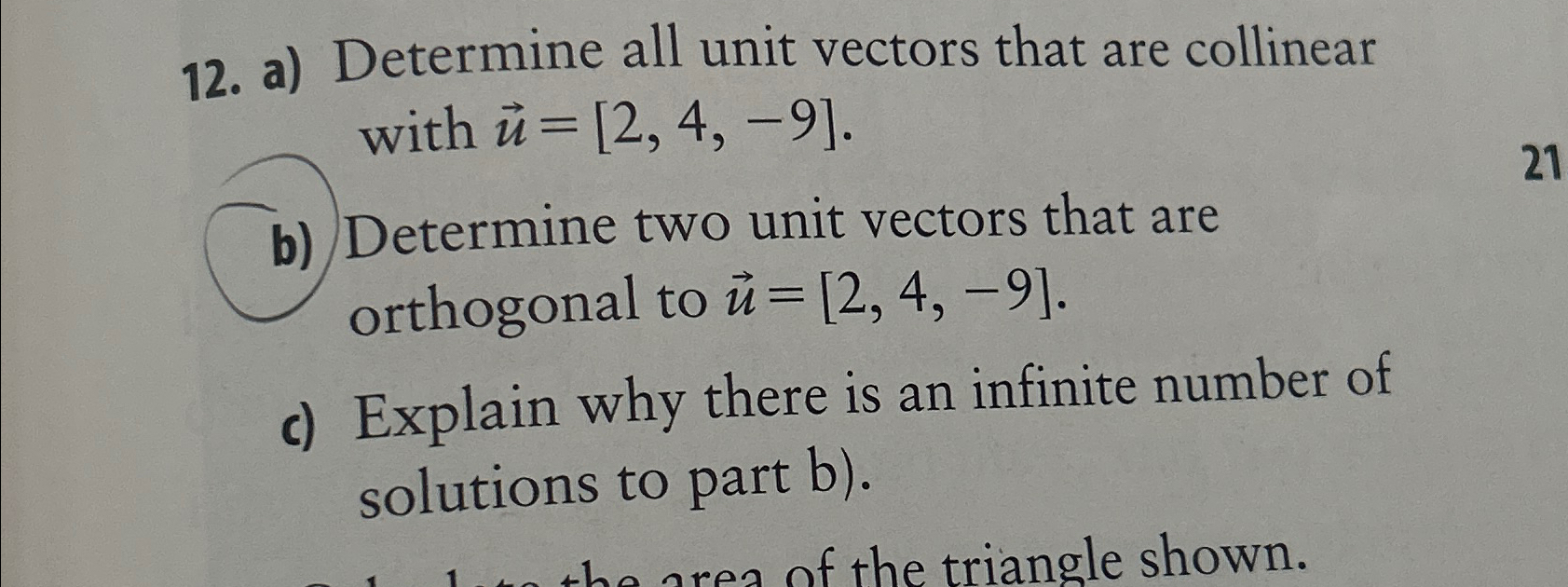 Solved A ﻿determine All Unit Vectors That Are Collinear