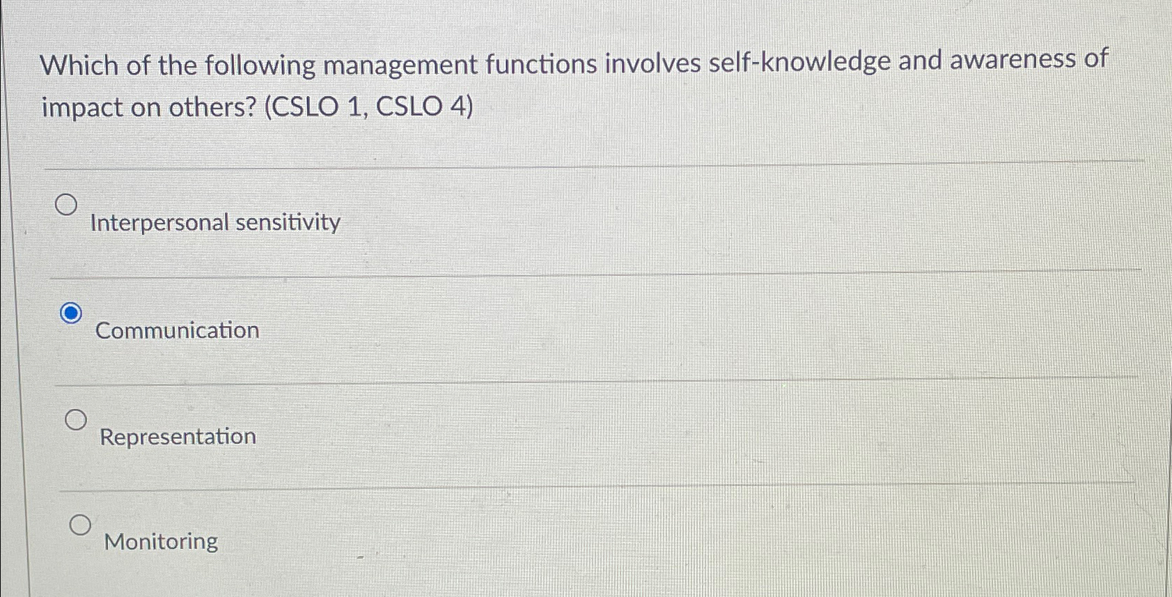 Solved Which of the following management functions involves | Chegg.com