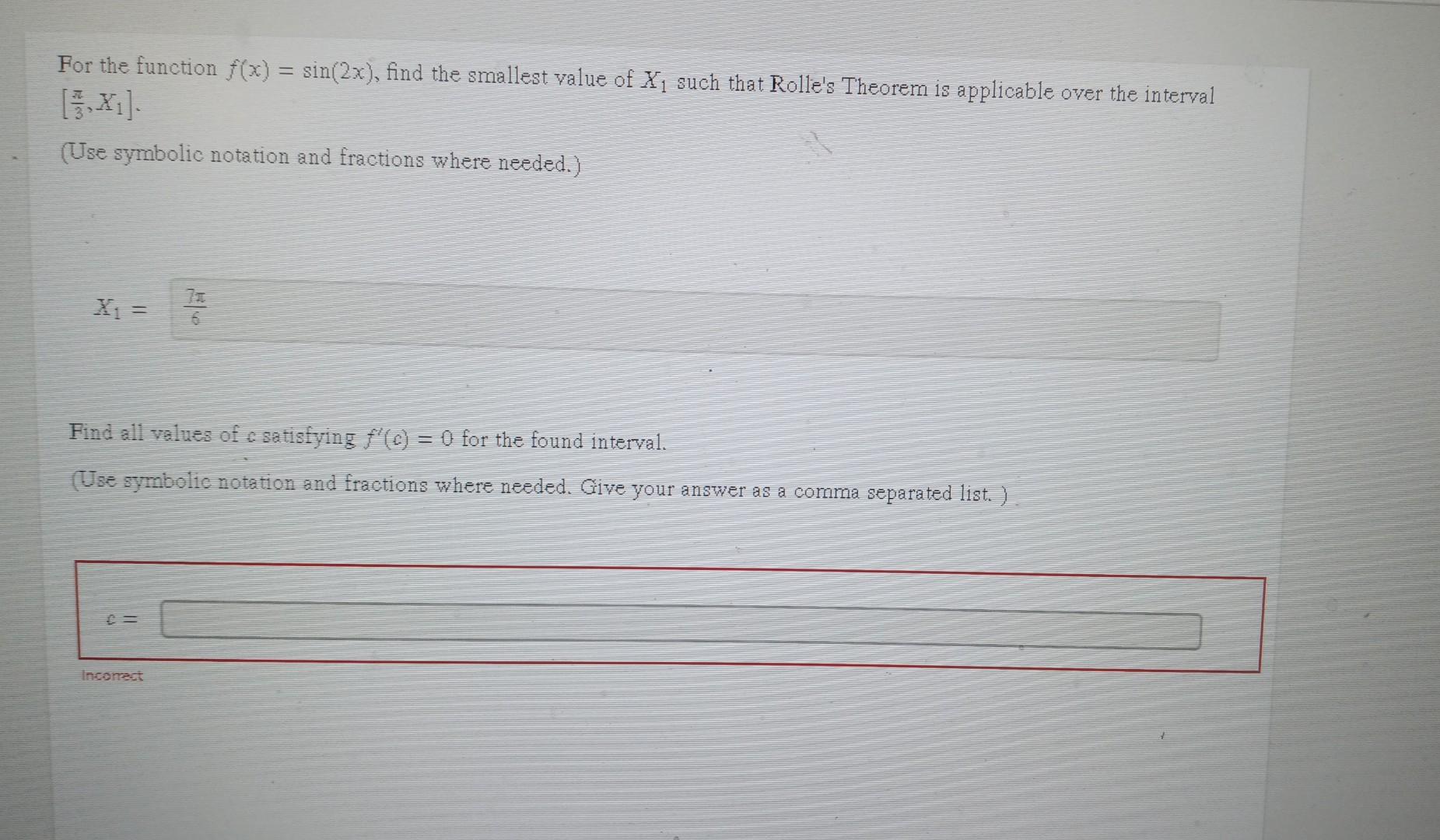 Solved For the function f(x)=sin(2x), find the smallest | Chegg.com