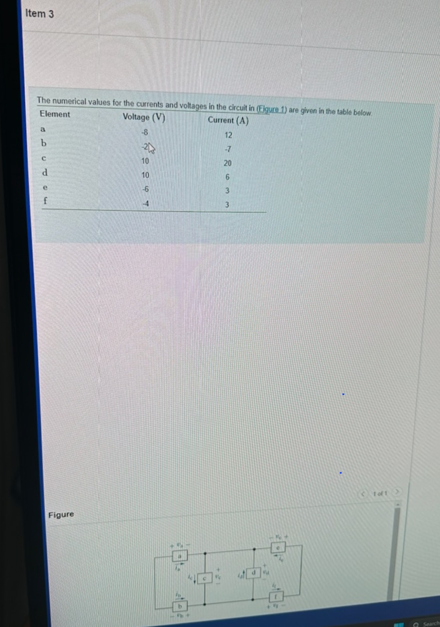 The numerical values for the currents and voltages in | Chegg.com