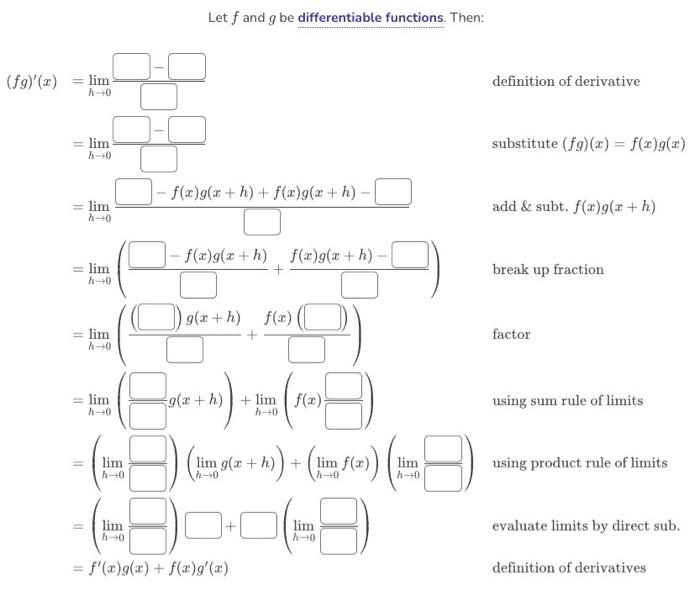Solved Let f and g be differentiable functions. Then: | Chegg.com