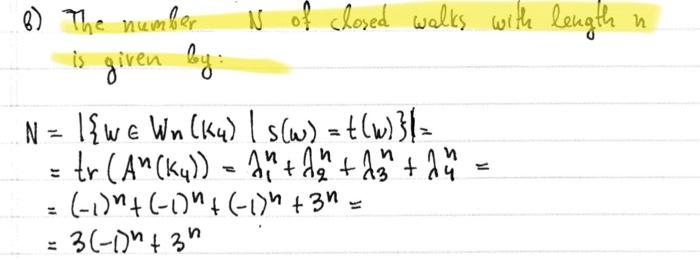 Solved Use eigenvalues of the adjacency matrix of complete | Chegg.com