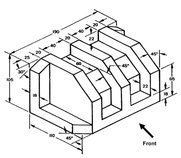 Solved For each of the shown objects, use "CAD template" | Chegg.com
