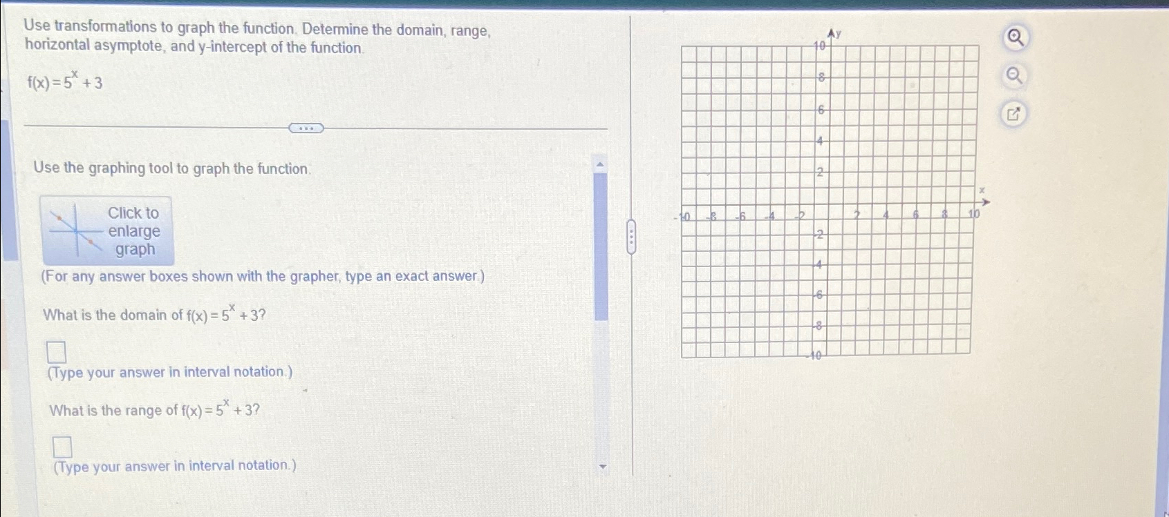 Solved Use transformations to graph the function. Determine | Chegg.com