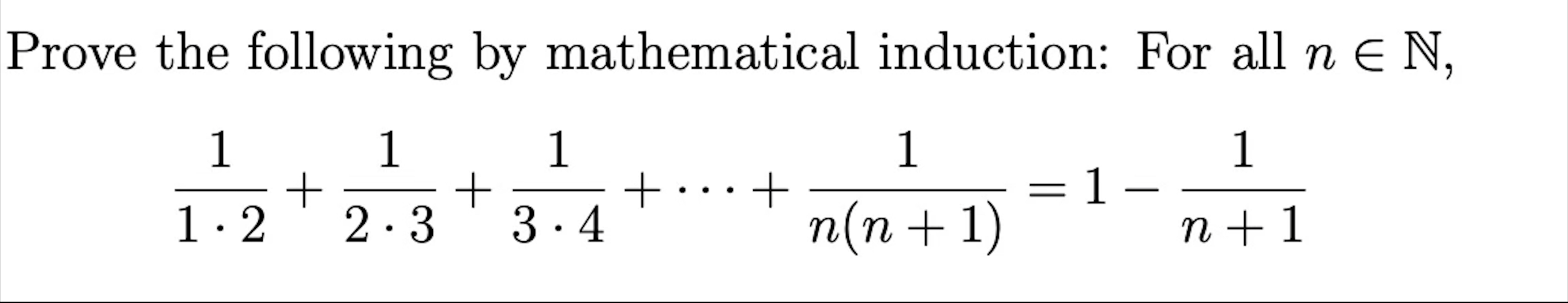 Solved Prove the following by mathematical induction: For | Chegg.com