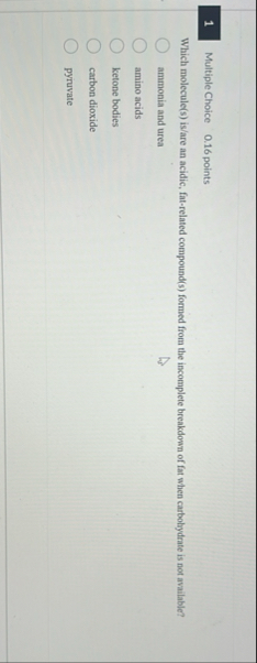 Solved 1Multiple Choice 0.16 ﻿pointsWhich molecule(s) | Chegg.com
