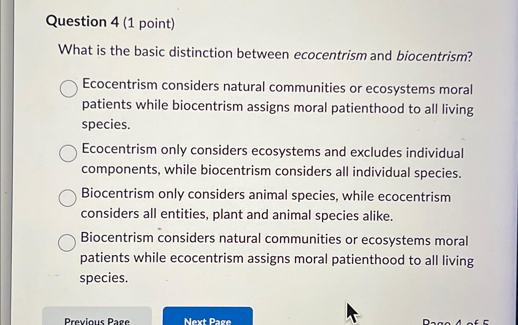 Solved Question 4 (1 ﻿point)What is the basic distinction | Chegg.com