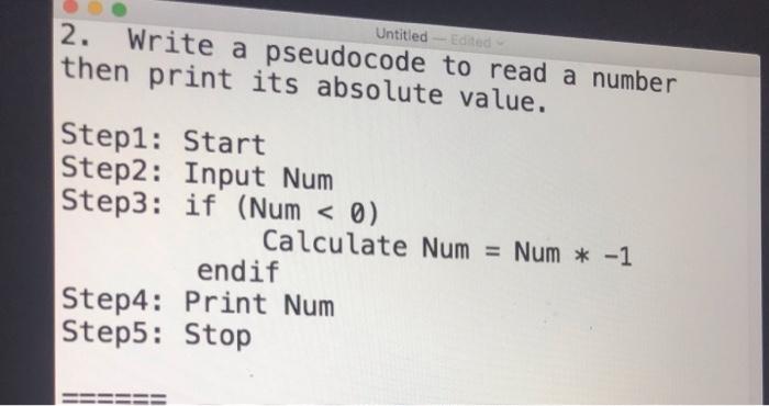 Solved Exercise 2 Write a pseudocode and draw a flowchart | Chegg.com