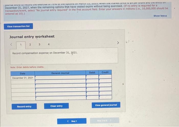 Solved Exercise 19-8 (Algo) Stock options exercise; | Chegg.com