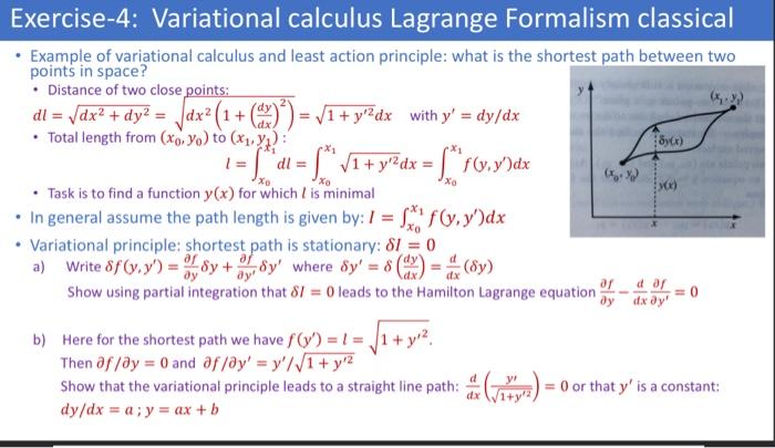 Solved Exercise 4 Variational Calculus Lagrange Formalism