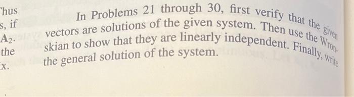 Solved In Problems 21 through 30, first verify that the gin, | Chegg.com