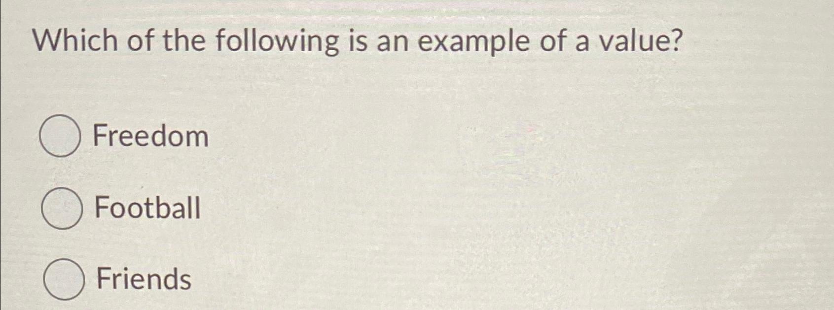 Solved Which of the following is an example of a | Chegg.com