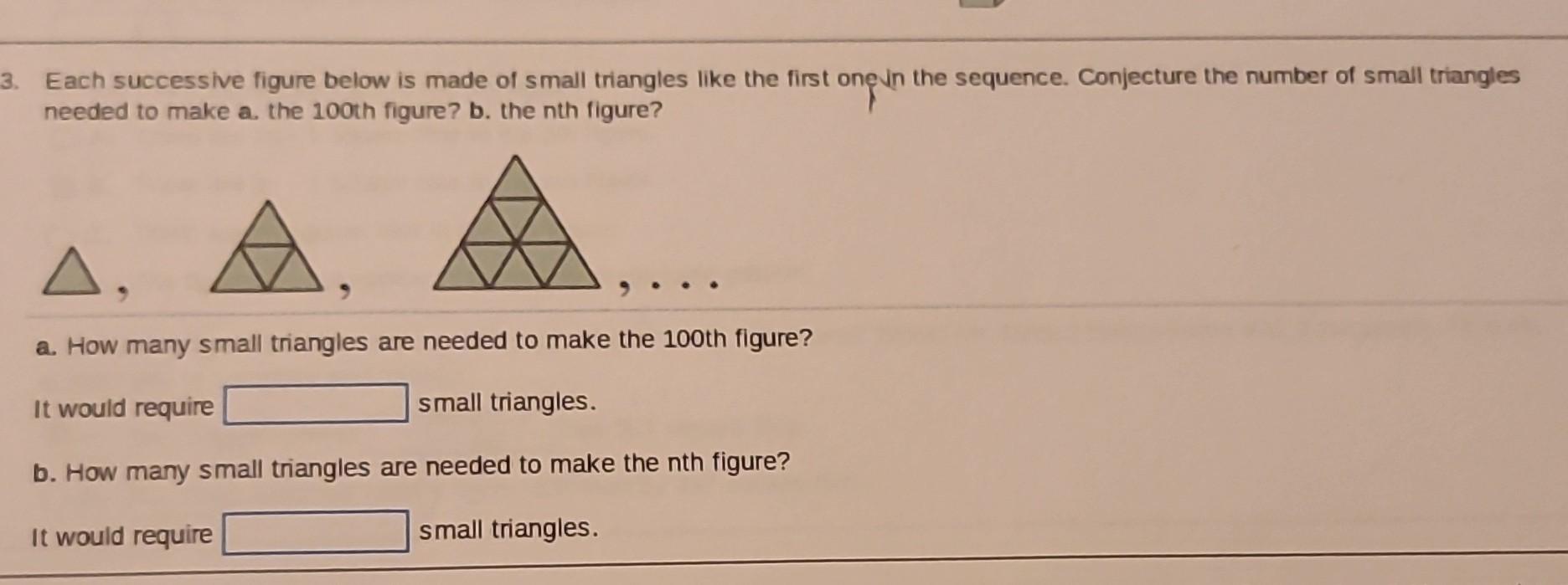 Solved Each successive figure below is made of small | Chegg.com