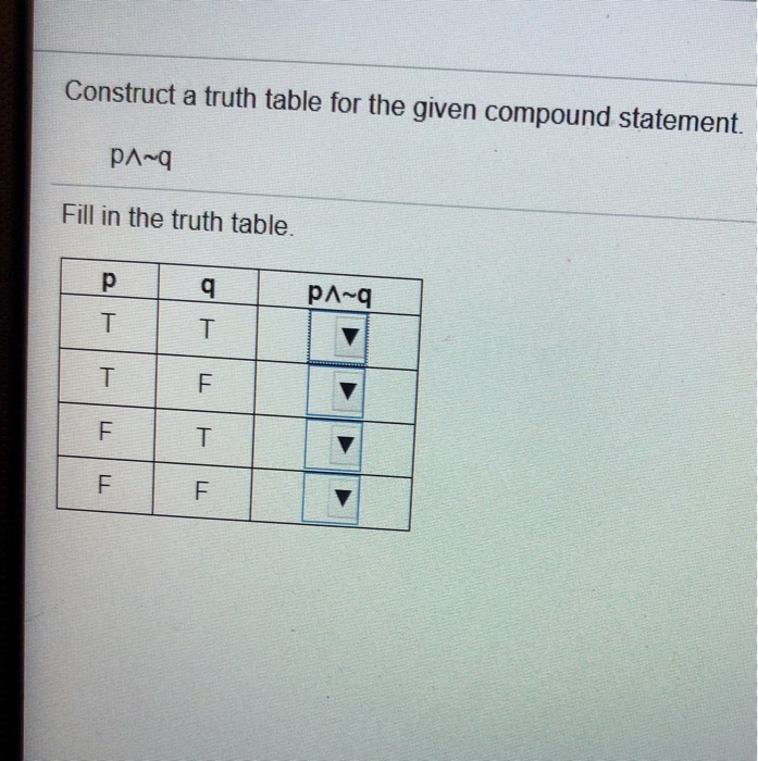 Solved Construct a truth table for the given compound | Chegg.com