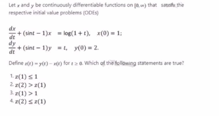 Solved Let x and y be continuously differentiable functions | Chegg.com