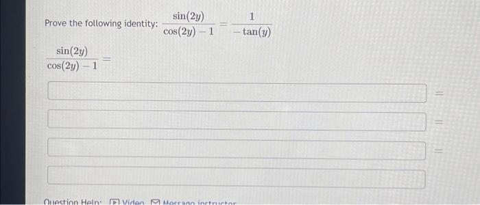 Solved Prove the following identity: | Chegg.com