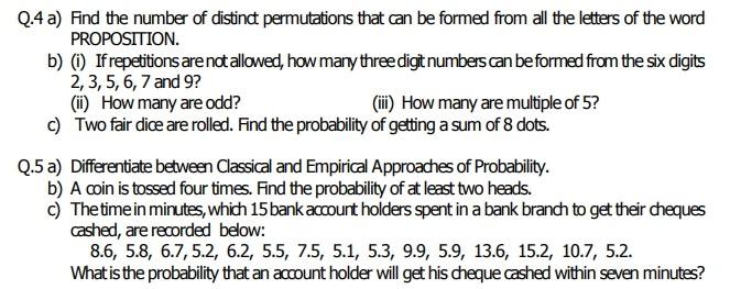 Solved Q.4 a) Find the number of distinct permutations that | Chegg.com