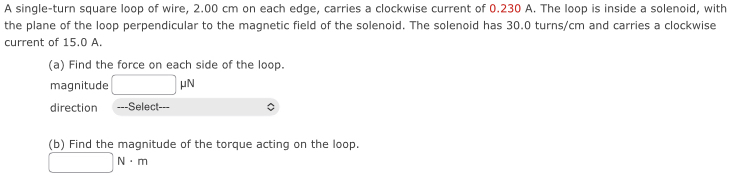 Solved A single-turn square loop of wire, 2.00cm ﻿on each | Chegg.com