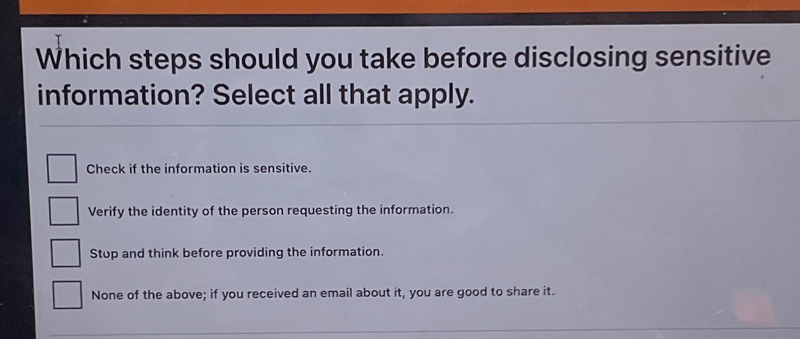 Solved Which steps should you take before disclosing | Chegg.com