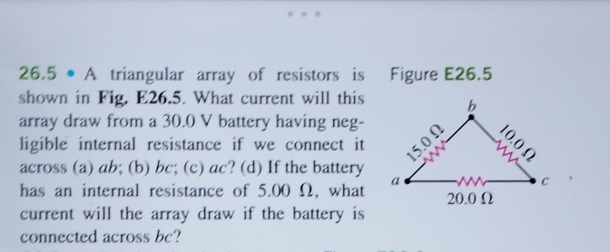 Solved 26.5 - ﻿A triangular array of resistors is Figure | Chegg.com