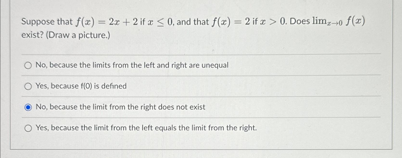 Solved Suppose that f(x)=2x+2 ﻿if x≤0, ﻿and that f(x)=2 ﻿if | Chegg.com