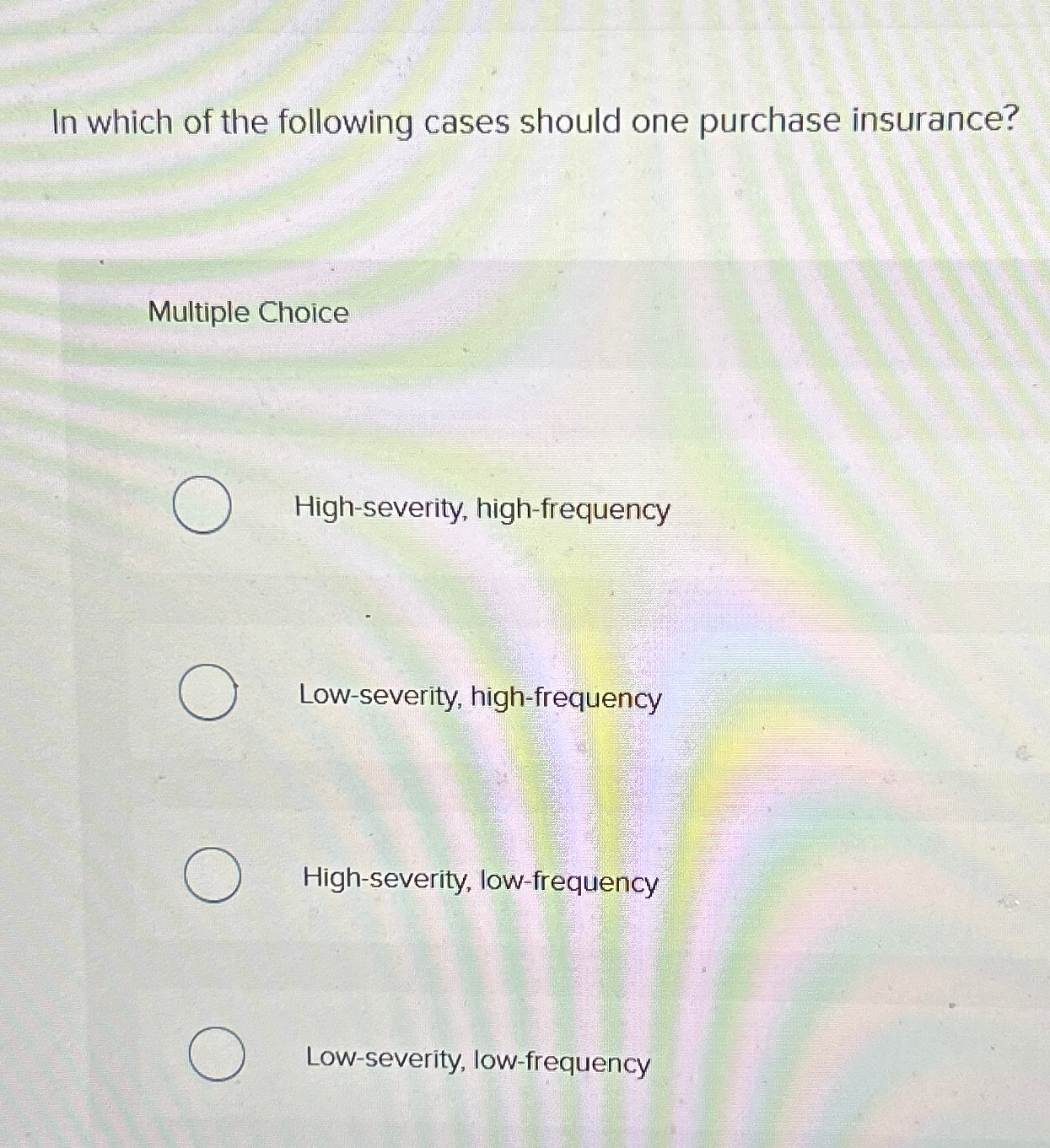 Solved In which of the following cases should one purchase | Chegg.com