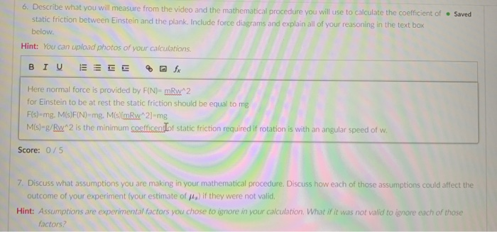 use the question/answer above to answer question #7. | Chegg.com