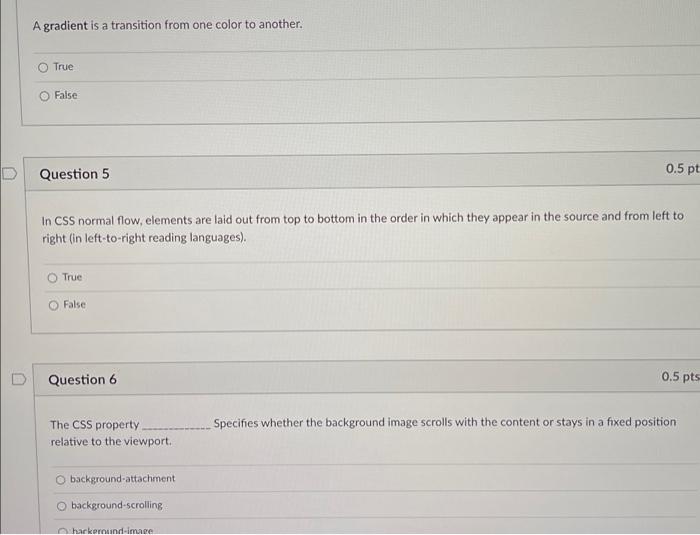 Solved A gradient is a transition from one color to another. | Chegg.com
