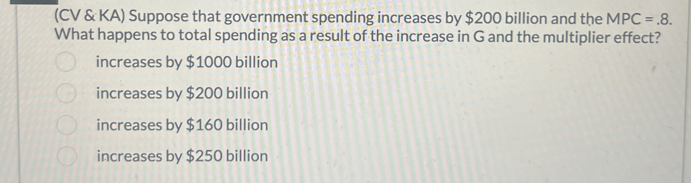 Solved (CV&KA) ﻿Suppose that government spending increases | Chegg.com