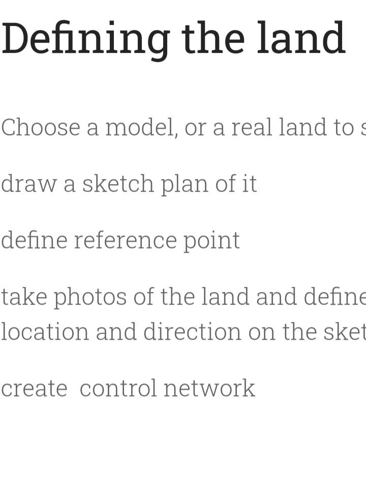 Solved Defining the land Choose a model, or a real land to | Chegg.com